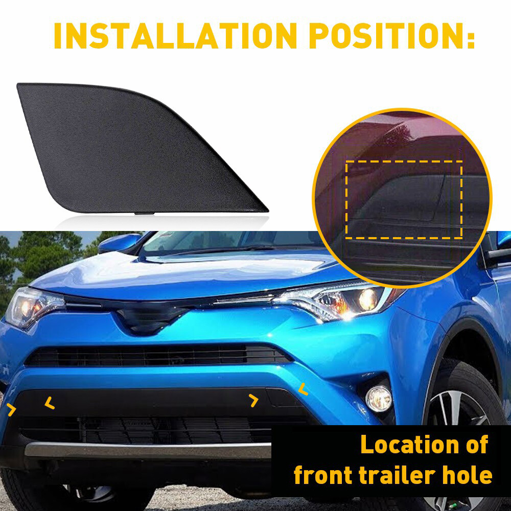 Front Bumper Tow Hook Towing Eye Cover Cap Fit for Toyota RAV4 2016 ...