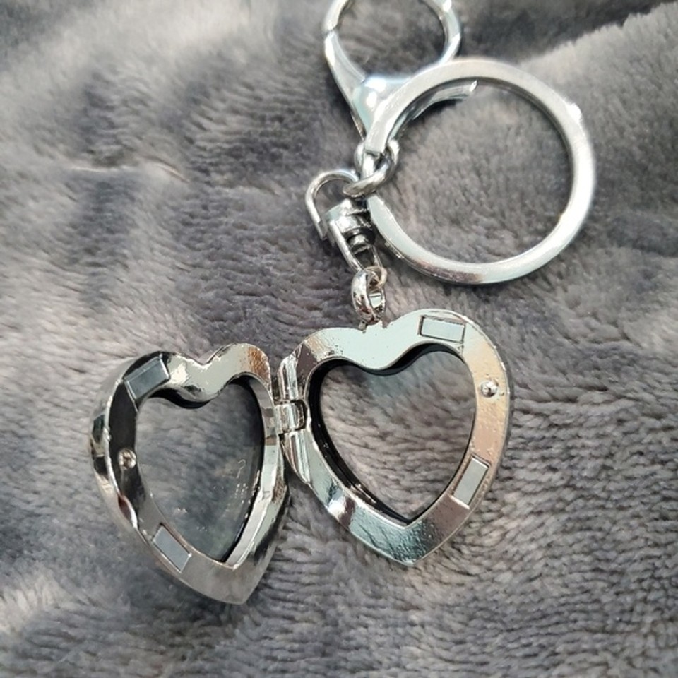 Floating Heart Locket Keychain / Purse Charm | eBay
