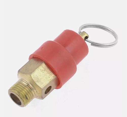 1Pc 1/8" Male Threaded Safety Air Compressor Pressure Relief Valve Red ...