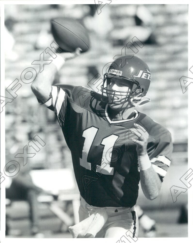 1990 New York Jets Football Player Quarterback Tony Eason Press Photo ...