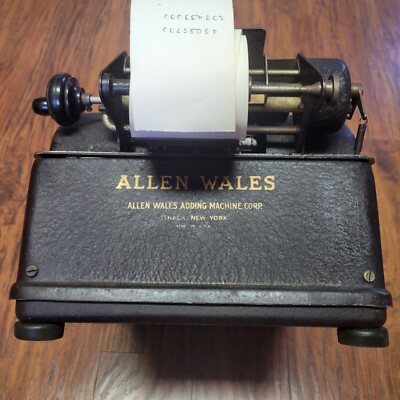 Cash Register, Adding Machines - Allen Wales Adding Machine