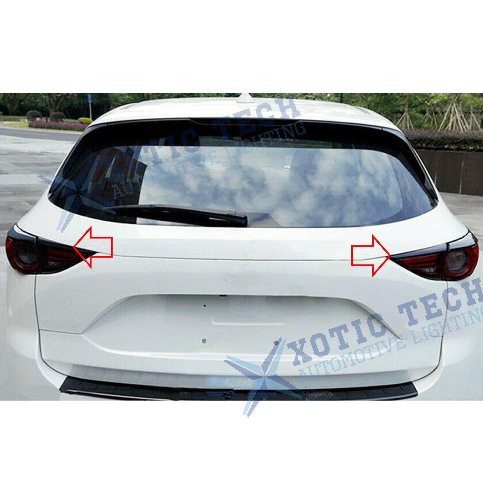 For Mazda CX-5 KF 2017-2021 Rear Tail Light Carbon Fiber Style Eyelid ...