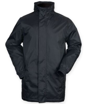 Men's Mid Thigh Length Black Touchline Gent's Jacket LV650 | eBay UK