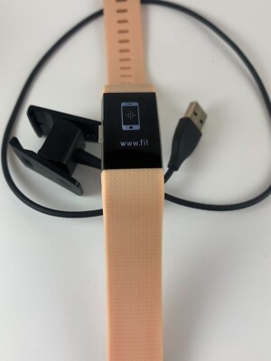 Fitbit Charge 2 Heart Rate/Silver/Large/FB407/With Charger/Used | eBay