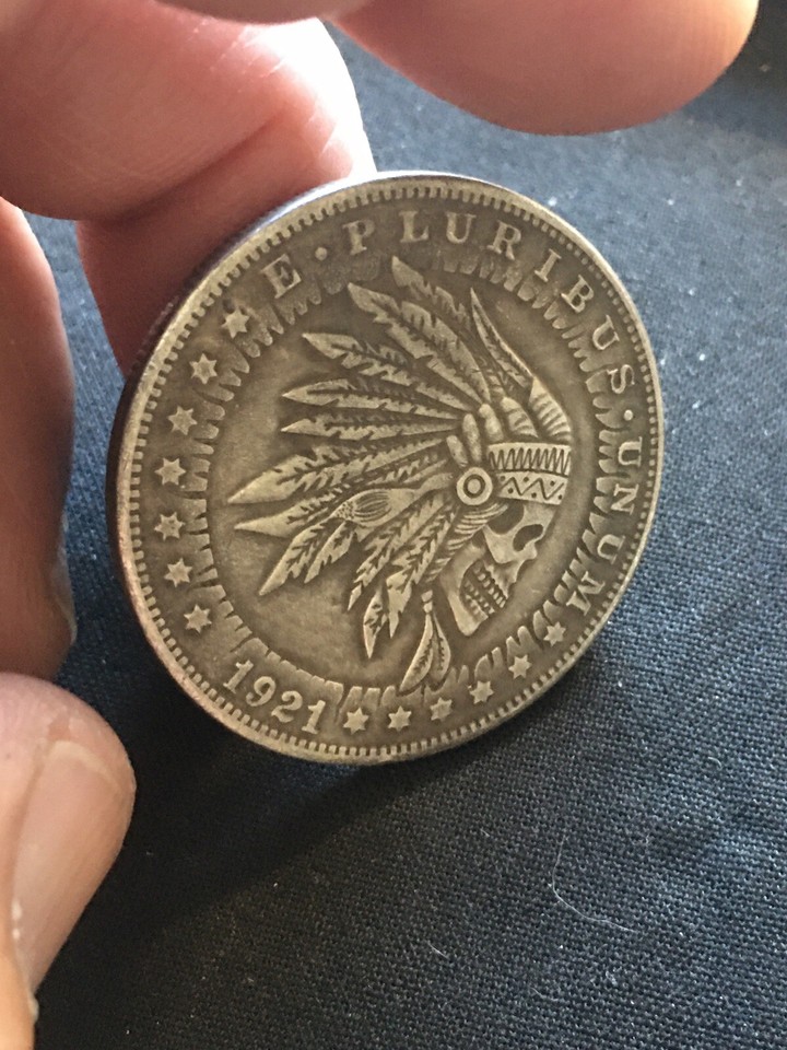 Indian Warrior Novelty Good Luck Heads Tails Challenge Coin Token USA ...