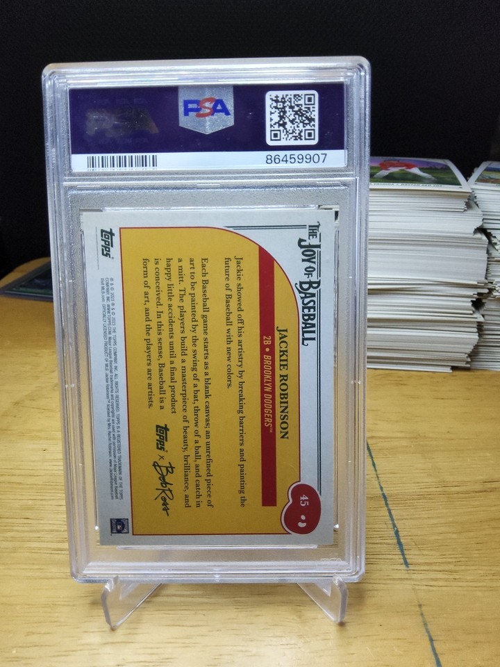 2023 Topps Bob Ross Jackie Robinson Titanium White /35 PSA 10 | eBay