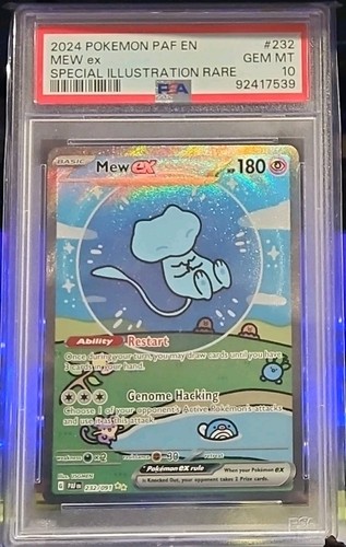 2024 POKEMON PAF EN-PALDEAN FATES SIR #232 SHINY BUBBLE MEW EX PSA 10 ...