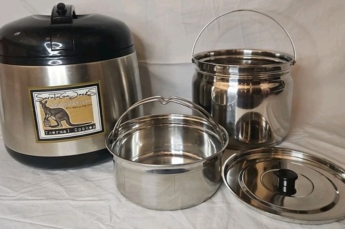 Saratoga Jacks Thermal Cooker Set Stainless Steel 5.5L Camping Off Grid ...