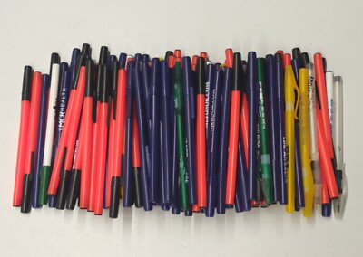 125 Piece Wholesale Bulk Stick Pens Lot: Random Colors / Misprints ...