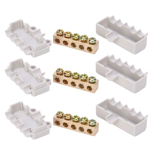 4x Main Splitter TShape Wiring Terminal Block Connector 60A 1-in 4-out ...