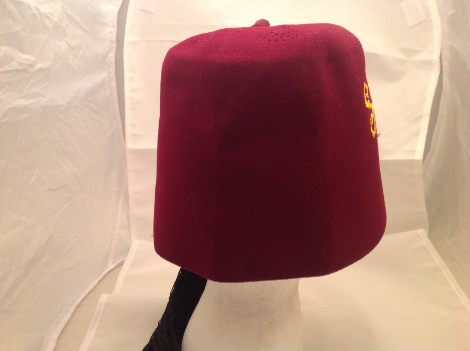 Vintage Masonic Shriner's Fez Hat Masonary Syrian Size 7 1/8 Black ...