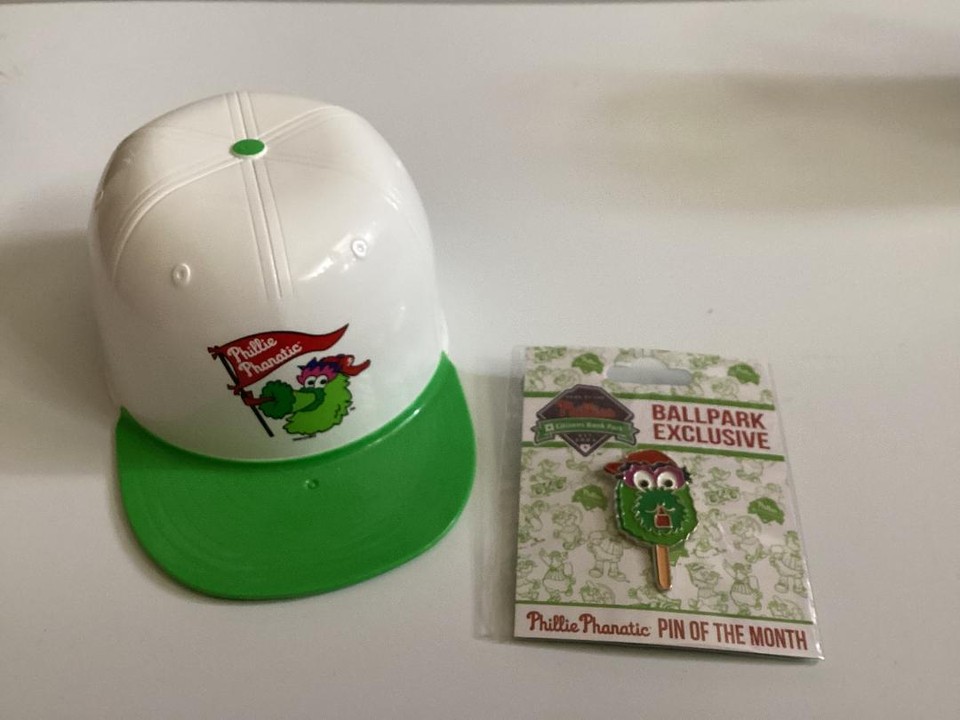 PHILLIES 2024 PHILLIE PHANATIC POPSICLE PIN ICE CREAM HELMT & DRINKING ...