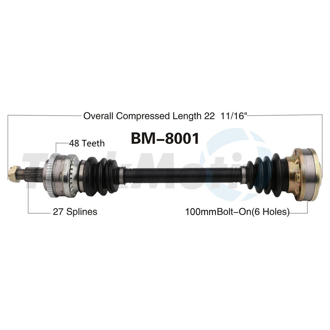 SurTrack Pair 2x Rear CV Axle CV Joints For BMW E30 318i 325e 325i ...