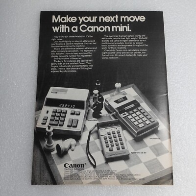Vintage Print Ad Canon Electronic Calculators Sports Illustrated Apr 2 ...