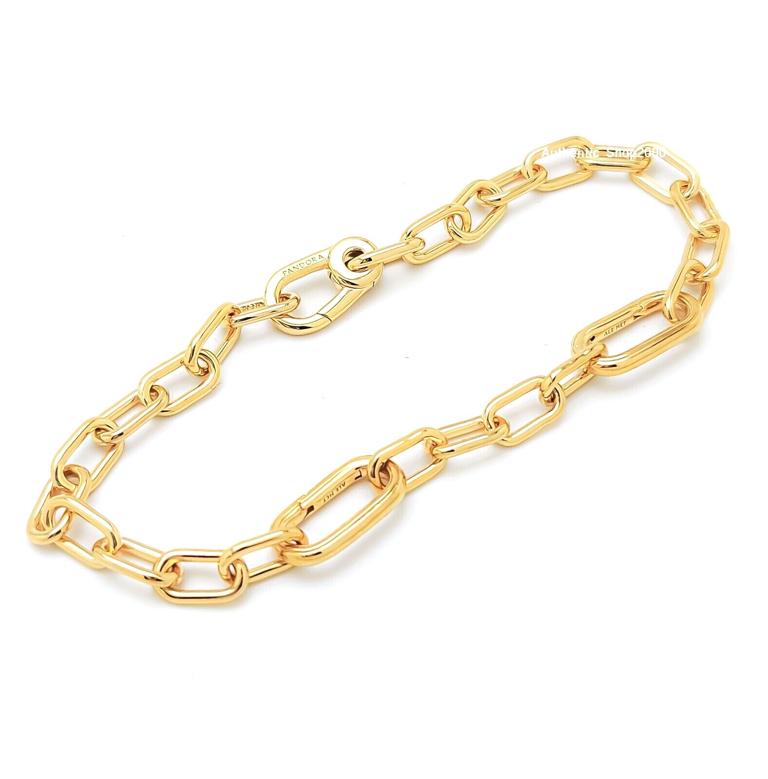100% Authentic NEW PANDORA ME 14K Gold Plated Link Chain Bracelet ...