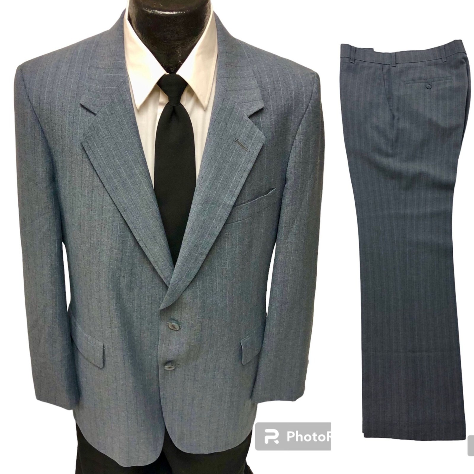 2 pc Vtg 60's Levis Business Class Men MoD Steel Blue… - Gem
