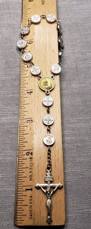 Vintage Rosary Chaplet St Anthony St Benedict Christian A11 | eBay