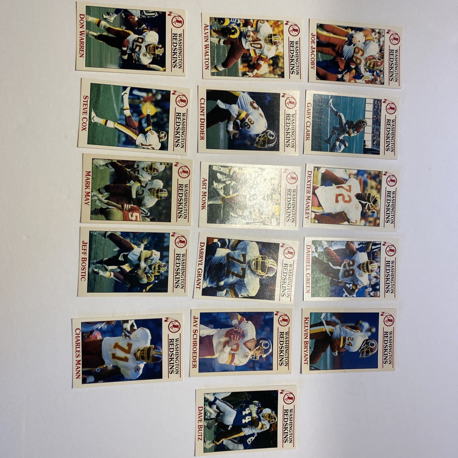 frito lay redskin cards complete set of 16 1988 Special Edition. Nice ...