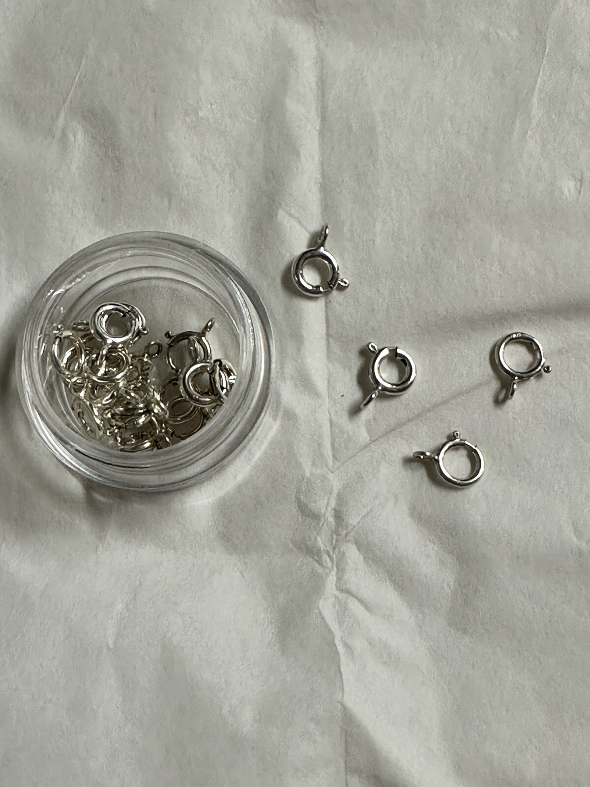 22 Silver Plated Spring Rings Closures for Jewelry Making | eBay