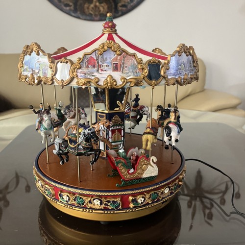 Mr Christmas The Carousel Light Up Animated and Musical Gold Label ...
