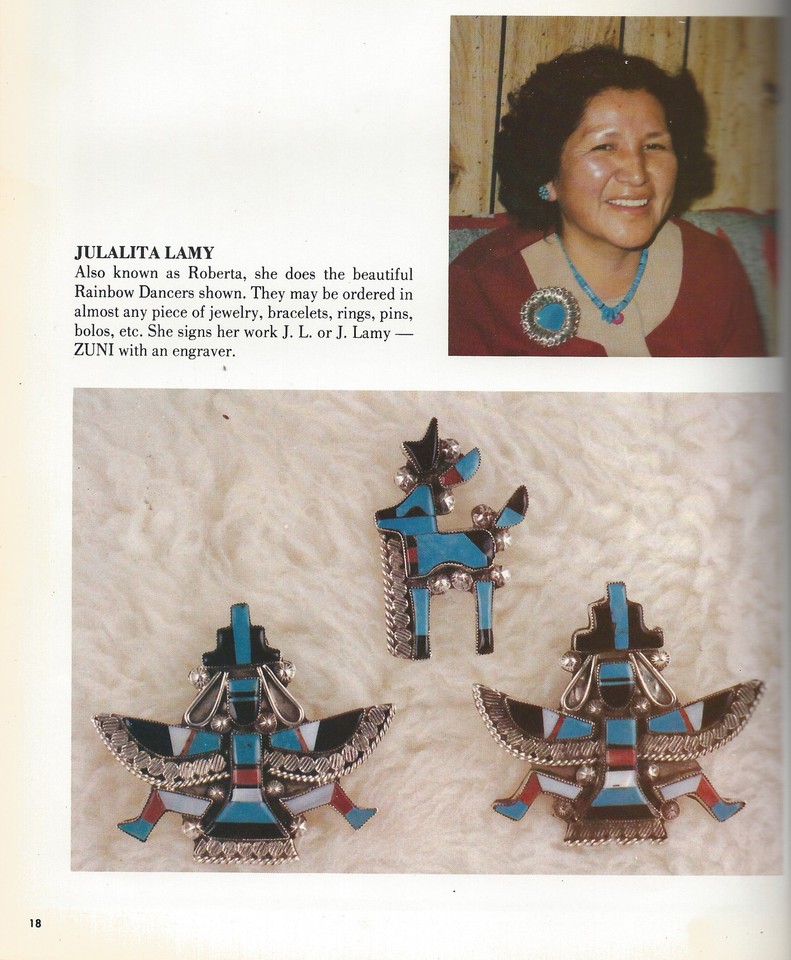 Zuni Bowman Paywa Pronghorn Antelope Pin Coral Turquoise "Book Piece ...