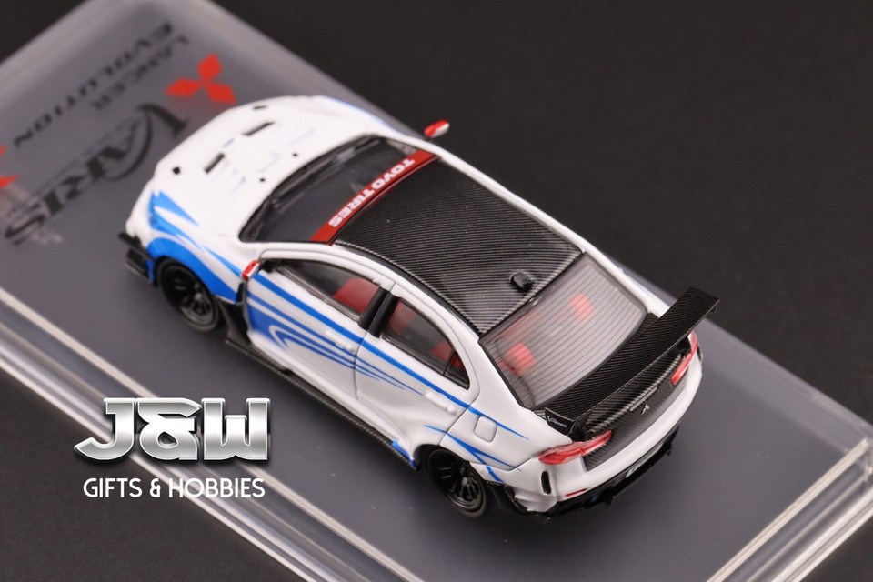 CM Model Mitsubishi Lancer EVO X White Varis Wide Body 1/64 | eBay