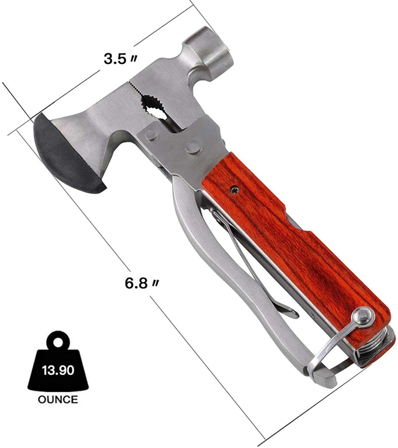 Multi Tools Purpose Camping Emergency Survival Axe Hatchet Hammer Gear ...