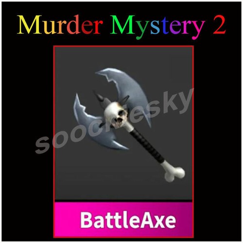 Roblox MM2 BattleAxe Knife Murder Mystery 2 Broń palna Godly Virtual ...