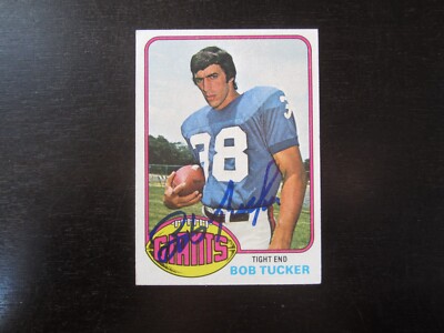 1976 Topps # 417 Bob Tucker Autograph Signed Auto Card (M2) New York ...