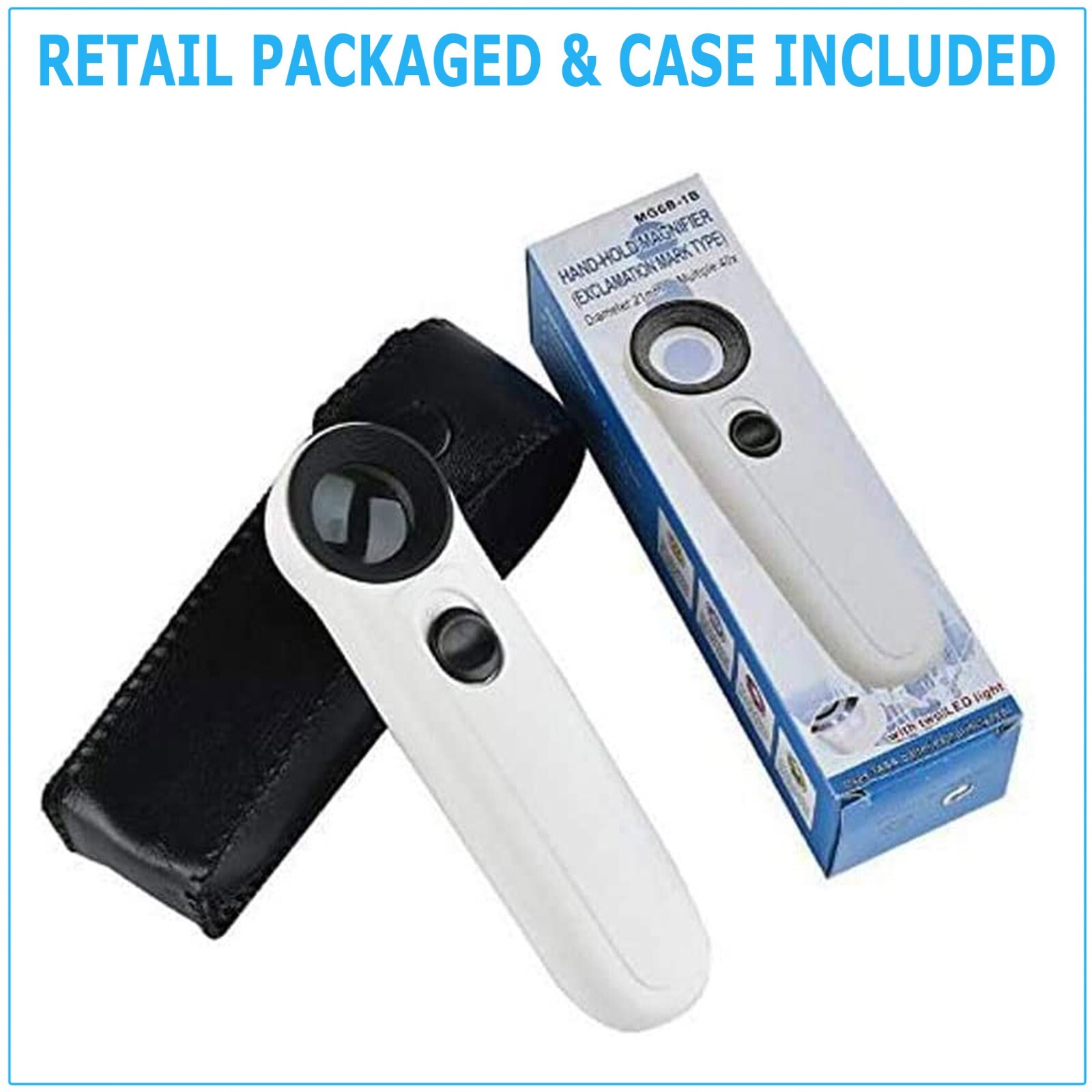 40X Magnifying Magnifier Glass Jeweler Eye Jewelry Loupe Loop With 2 ...