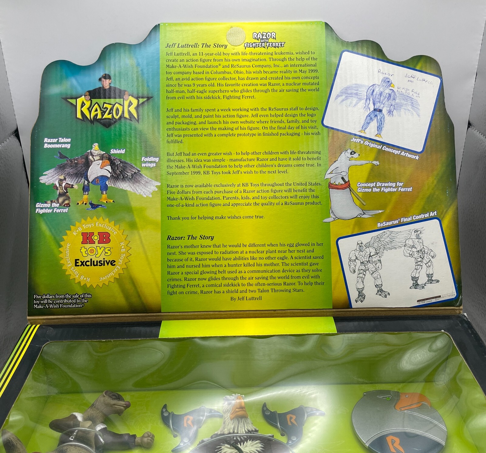 KB Toys Exclusive Make A Wish Razor and Ferret Fighter Action Figures ...