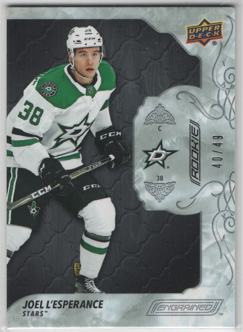 2019-20 Upper Deck Engrained Joel L'Esperance Ebony Rookie /49 | eBay