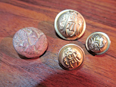 Civil War GAR Uniform Button Scovill Brass 7/8" & 1 Civil War Jacket ...