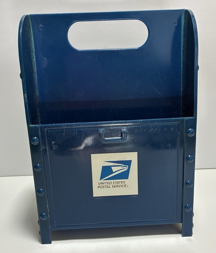 USPS Plastic Blue Mailbox - Letter Holder - Desk Accessory - Vintage ...