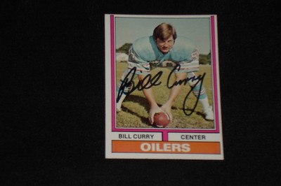 BILL CURRY 1974 TOPPS SIGNED AUTOGRAPHED CARD #441 OILERS | eBay