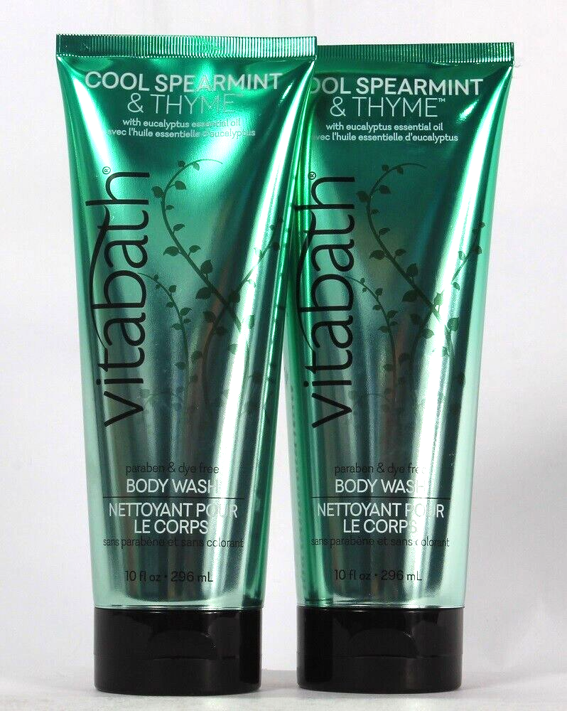 2 Ct Vitabath 10 Oz Cool Spearmint & Thyme Moisturizing Body Wash ...