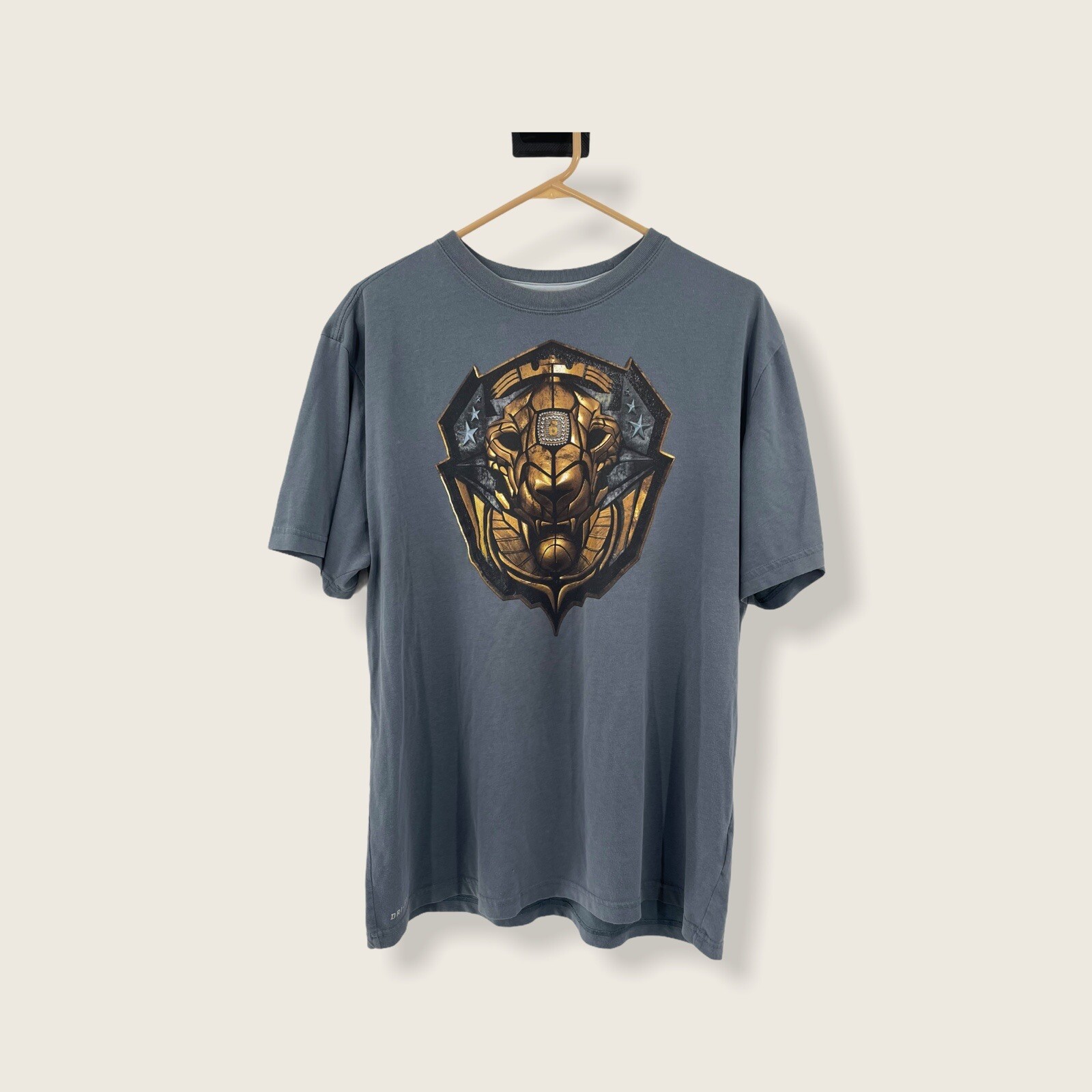 Nike Lebron James Gold Lion King #6 Gray Dri-Fit T-Sh… - Gem