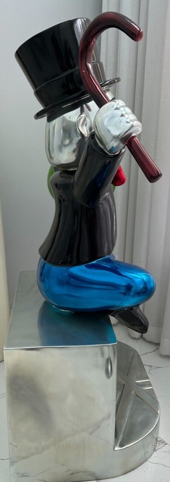 Mr. Monopoly Sculpture Moneybag and Cane on Pedestal 61 in. x 42 in. x ...