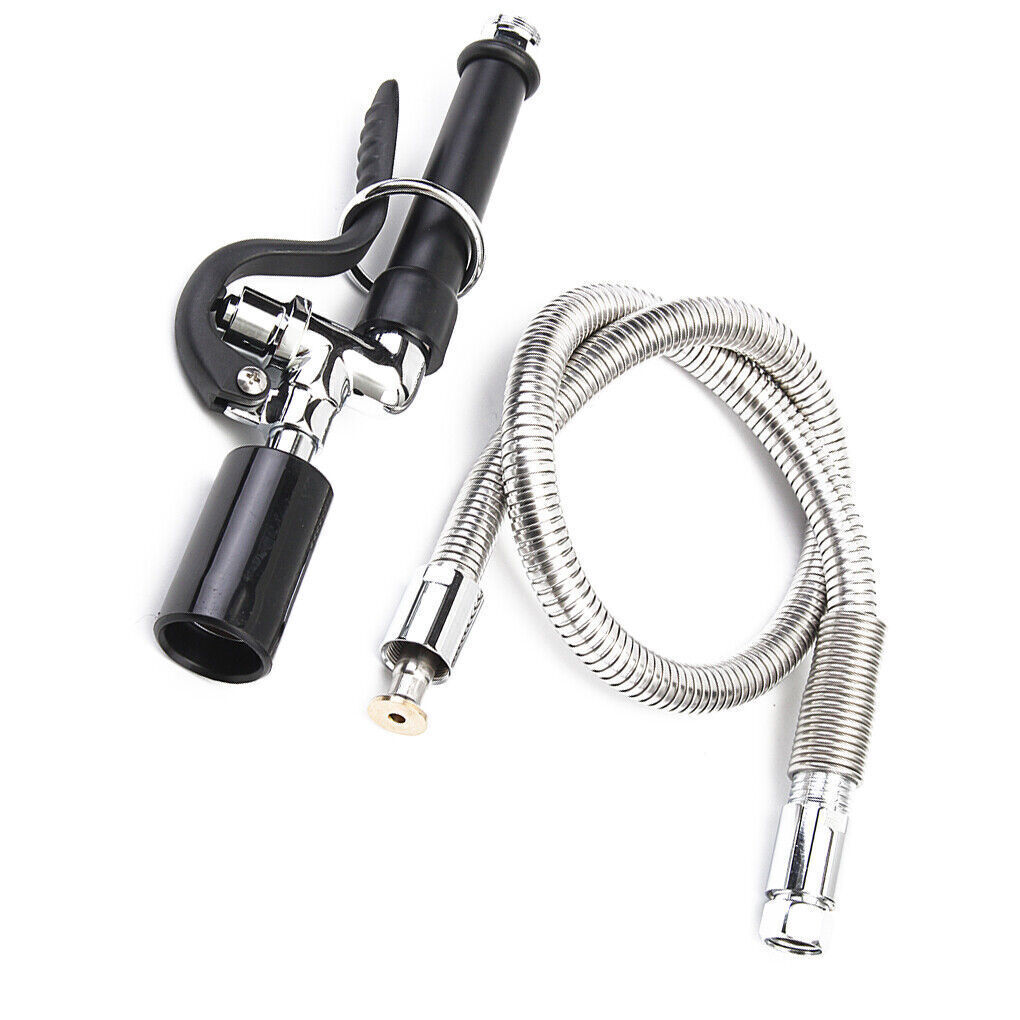 Commercial Kitchen Pre-Rinse Faucet Head Sprayer Tap Spray w/ Flexible ...