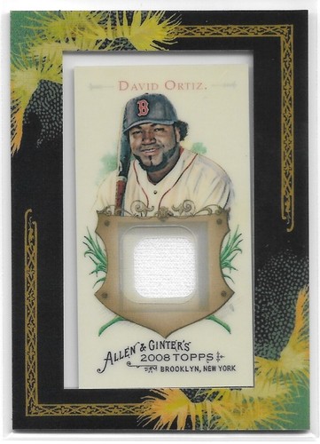 2008 Topps Allen & Ginter's - Framed Mini Relics David Ortiz #AGR-DO1 ...