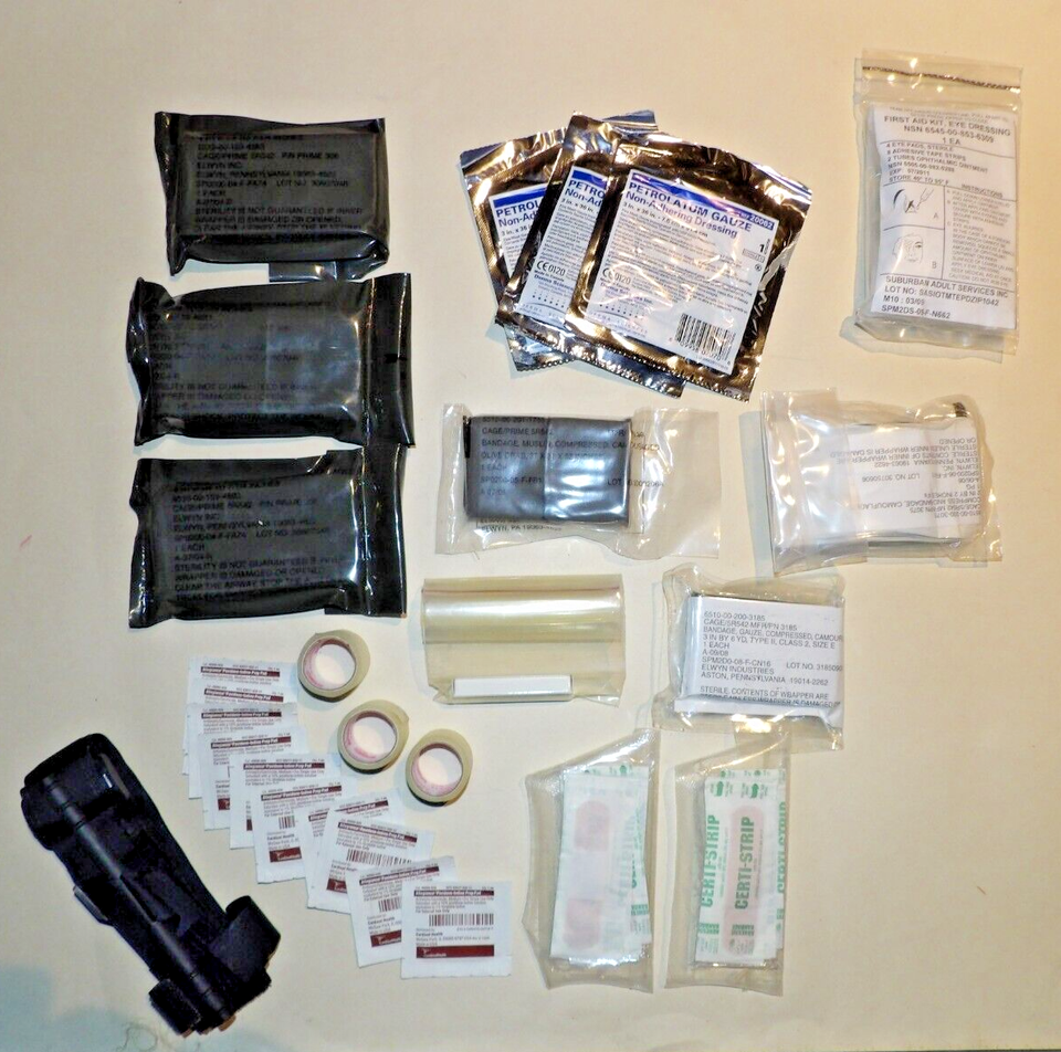 VINTAGE FIRST AID KIT GENERAL PURPOSE OD GREEN 6545-00-919-6650 US ...