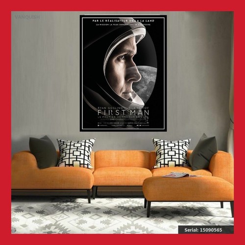 TOILE AFFICHE CINEMA MOVIE SORTIE DVD FILM POSTER PHOTO FIRST MAN 40x60 ...