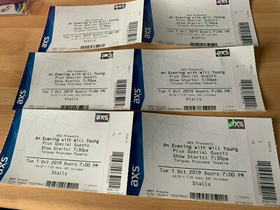 Will Young unused concert tickets | eBay UK