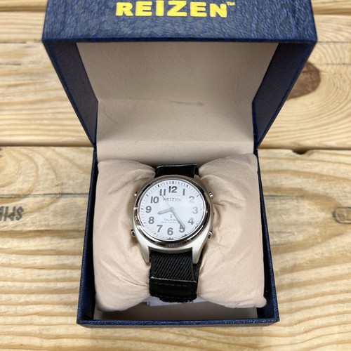 Reizen Quartz Watch Radio Controlled Talking Nylon Adustable Analog NIB ...