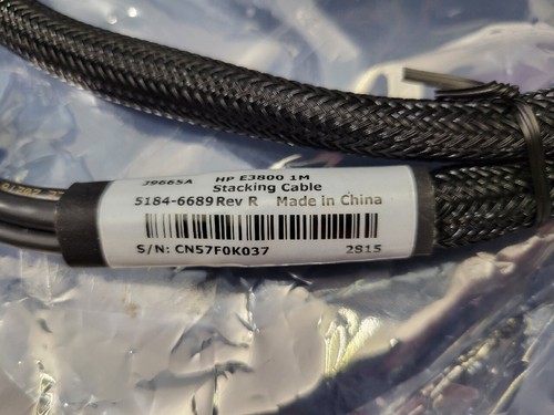 J9665A HPE Aruba Networking 3800 / 3810 E3800 1M 3.28 ft Stacking Cable ...