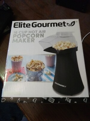 Elite Gourmet Fast 16 Cup Hot Air Popcorn Popper Electric Popcorn Maker ...
