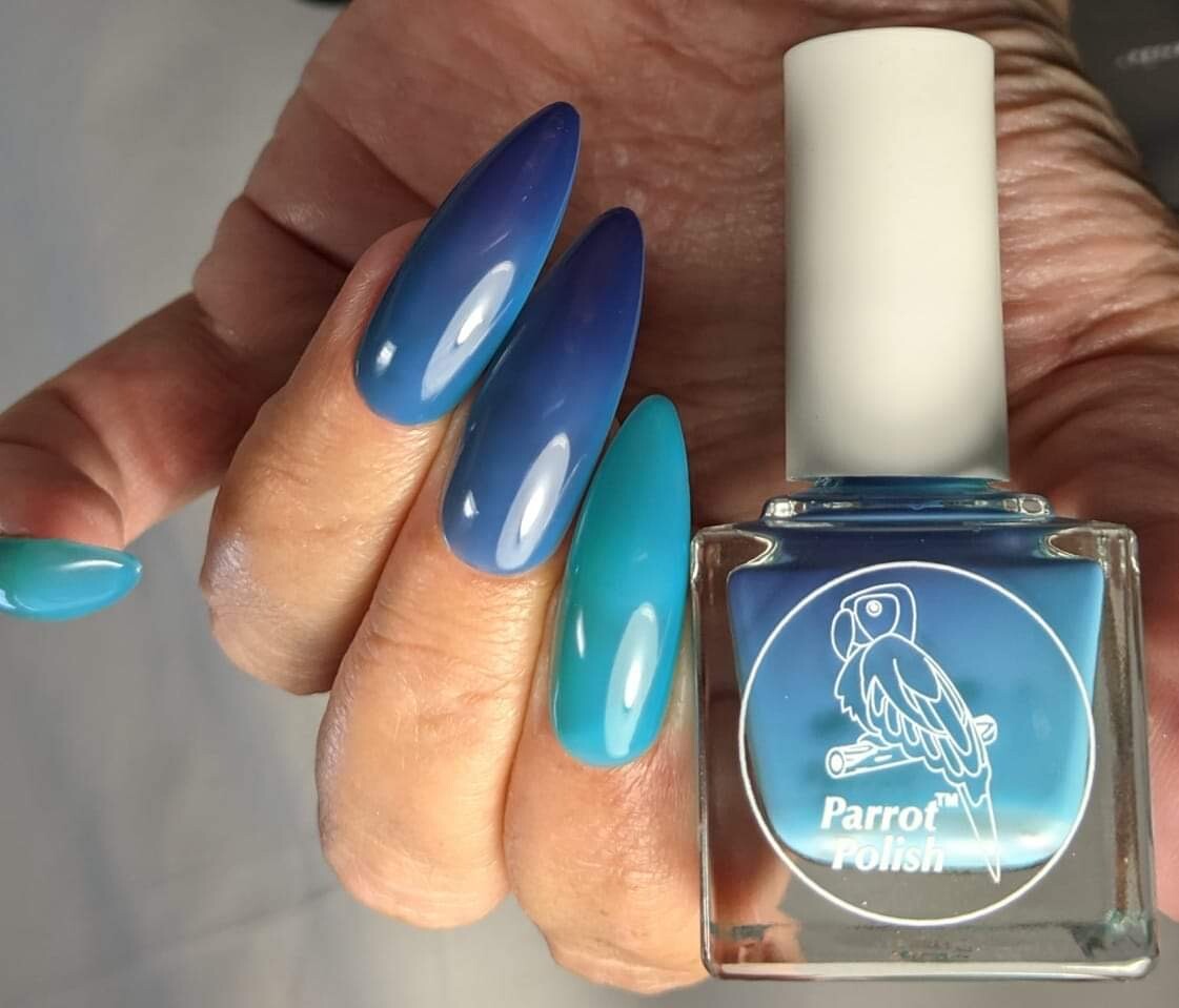 Baby Blue Solar Nails