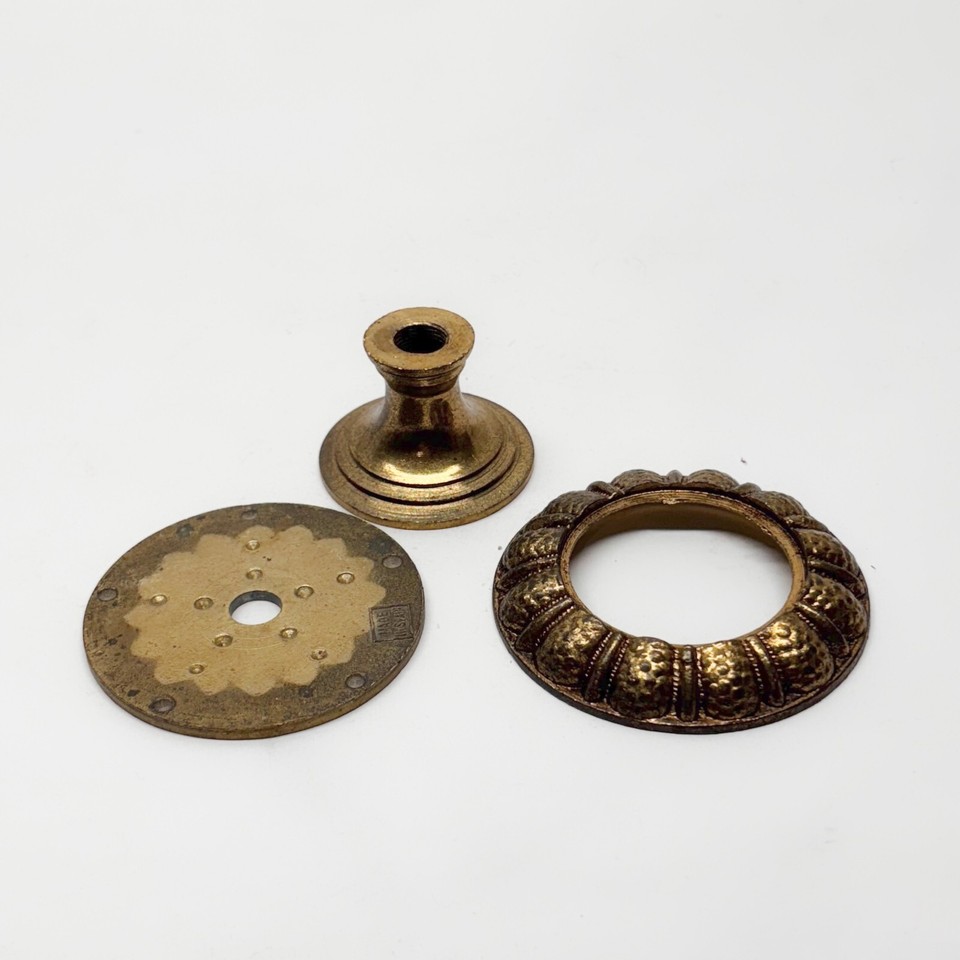 Lamp Part Riser Neck Spacer Solid Brass Ornate Mid-Century Spain 1 3/4 ...