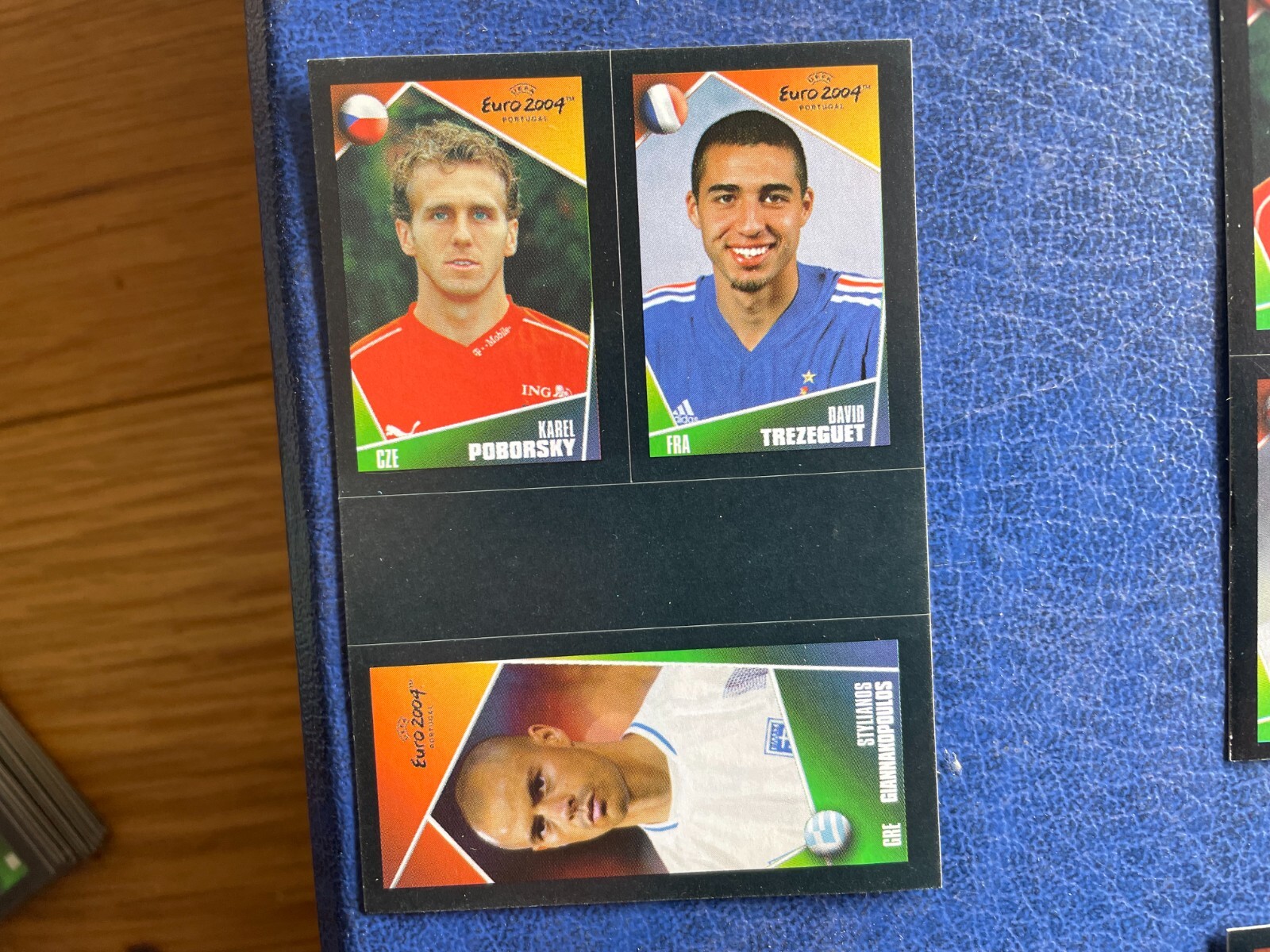 PANINI EURO 2004 ALBUM POCKET POBORSKI TREZEGUET GIANNAKOPOULIS 30/84 ...