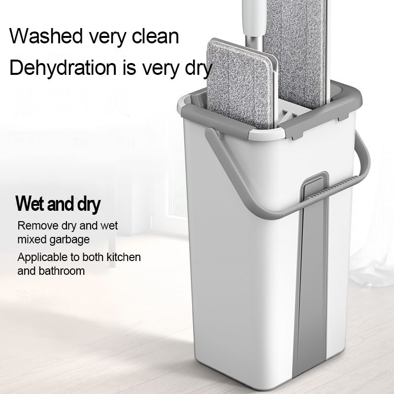 Mops Magic Floor Mop Squeeze Mop With Bucket Flat Bucket Rotating Mop ...
